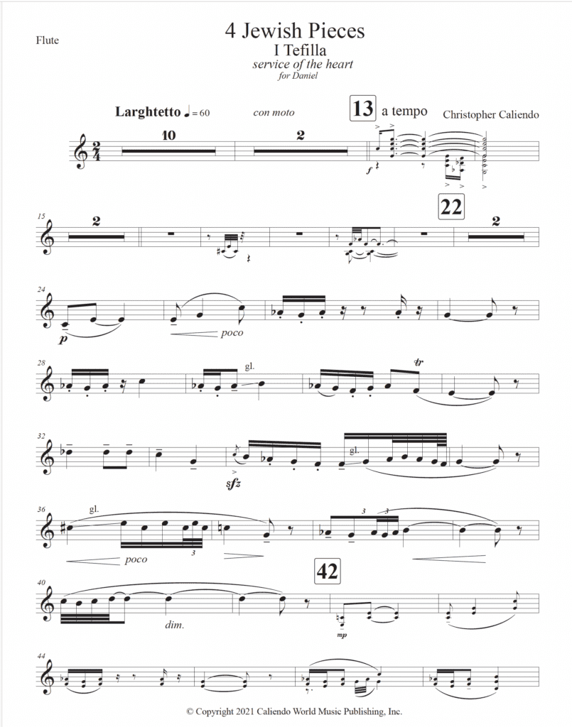 4 (Four) Jewish Pieces - Flute | Piano