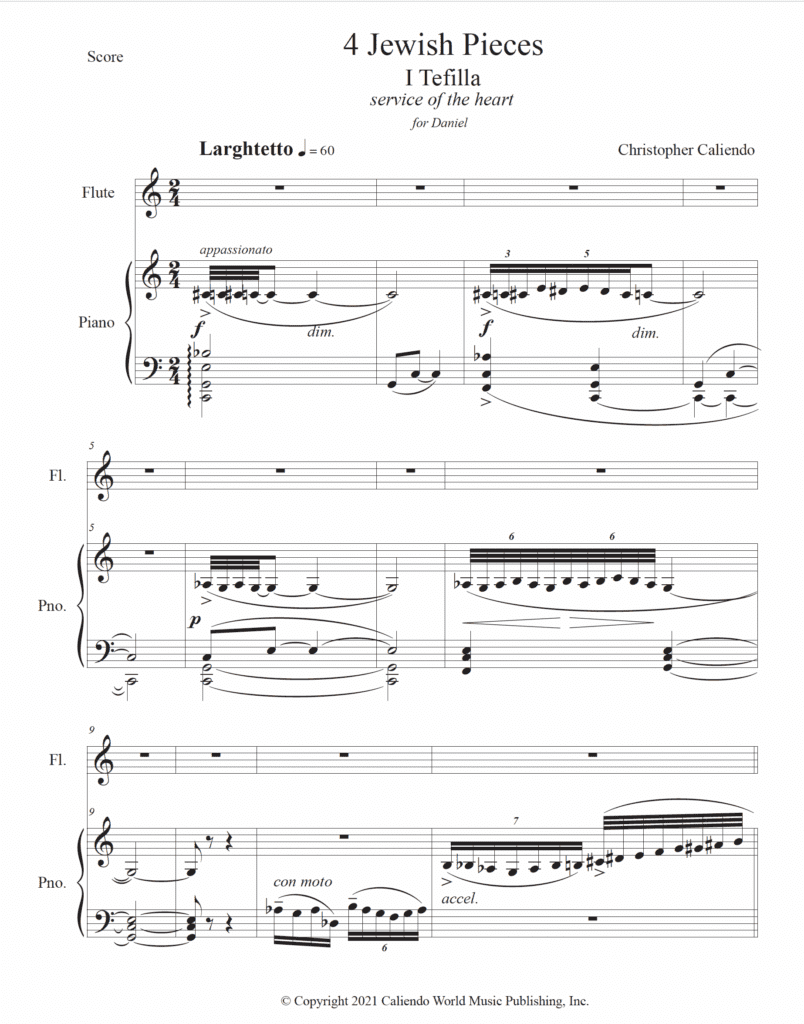 4 (Four) Jewish Pieces - Flute | Piano
